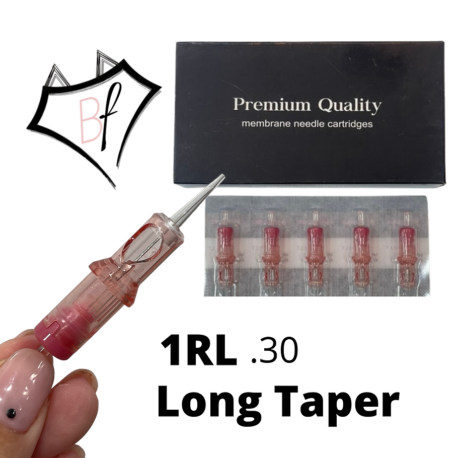 Pink Universal Membrane Cartdrige Needles long Taper Pack 20 / AGUJAS ...